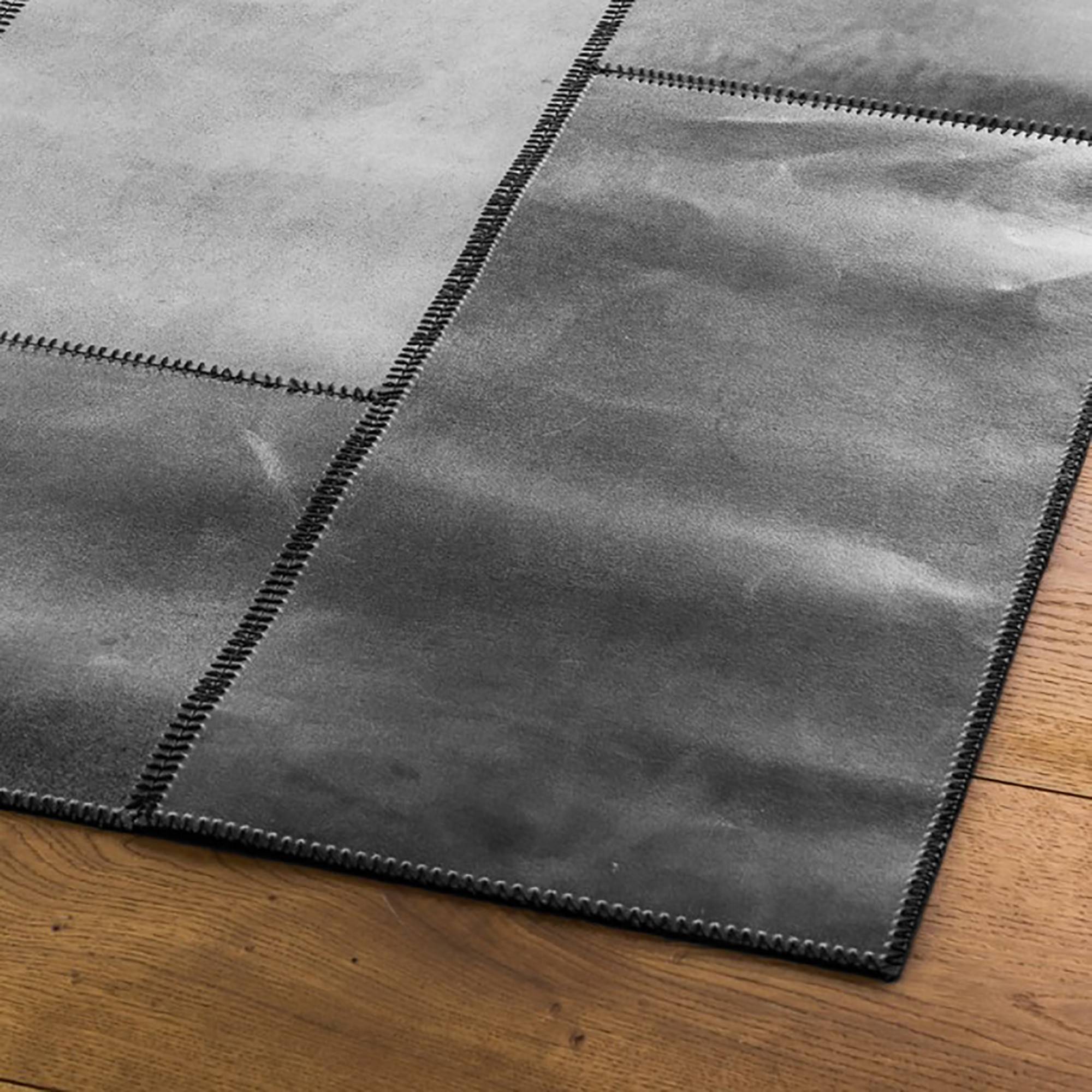 Tapis LEATHERrug / Cuir Buffalo / Gris / Massimo